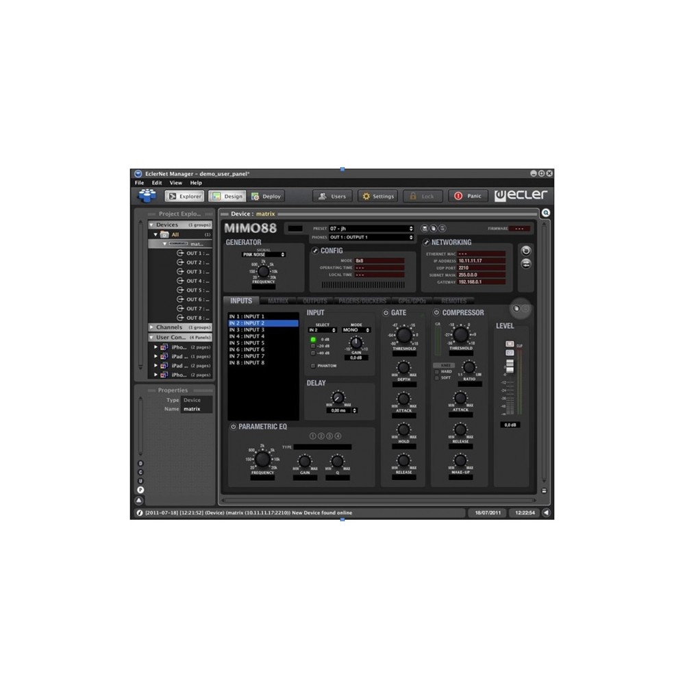 Matryca cyfrowa Ecler MIMO88